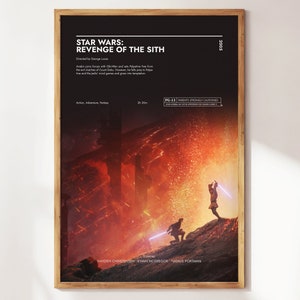 Star Wars: Revenge of the Sith Poster Art Print Movie Posters Gift for ...