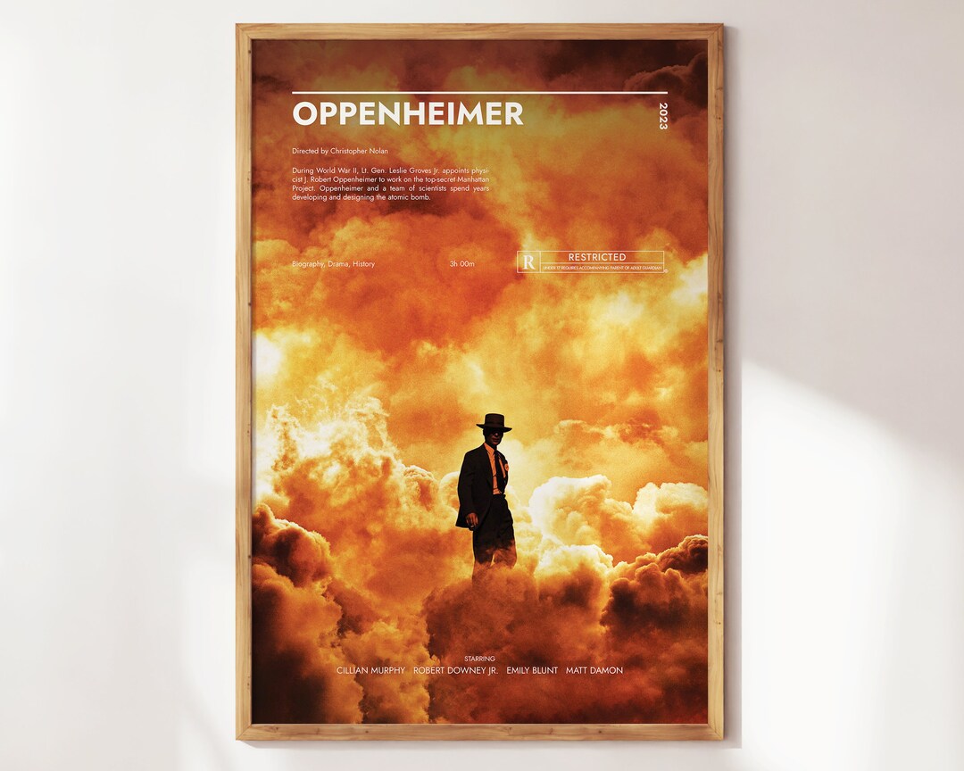 Oppenheimer Poster Art Print Movie Posters Minimalist Poster Gift for ...