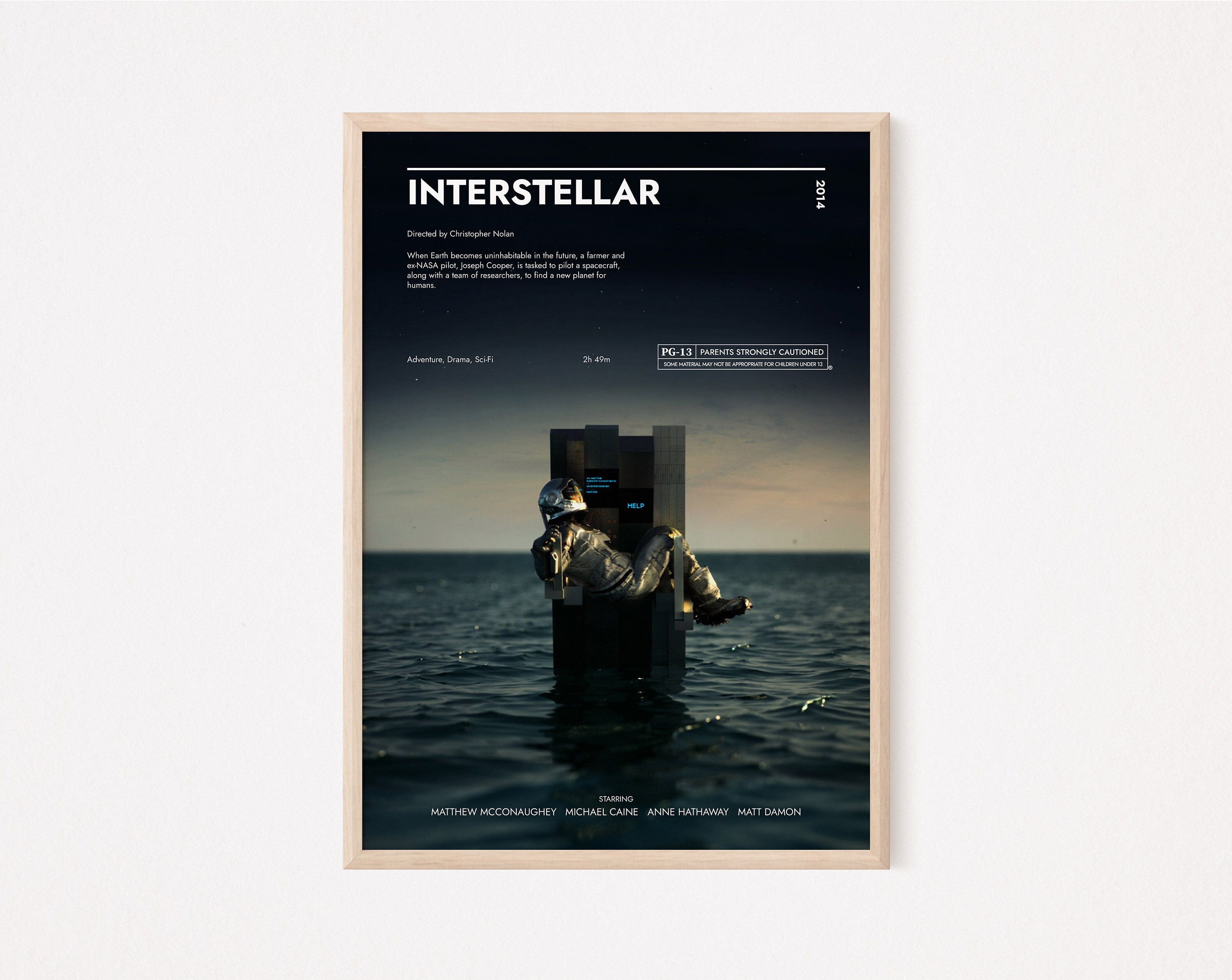 Interstellar Water Planet Poster