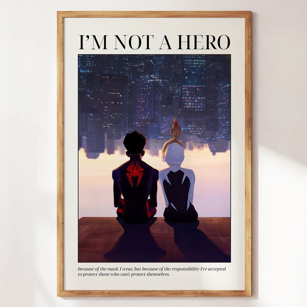 Superhero Poster - Etsy