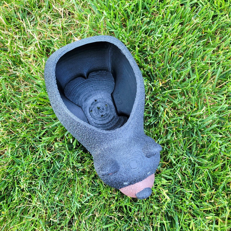 Black Bear Planter Pot 3d Printed - Etsy
