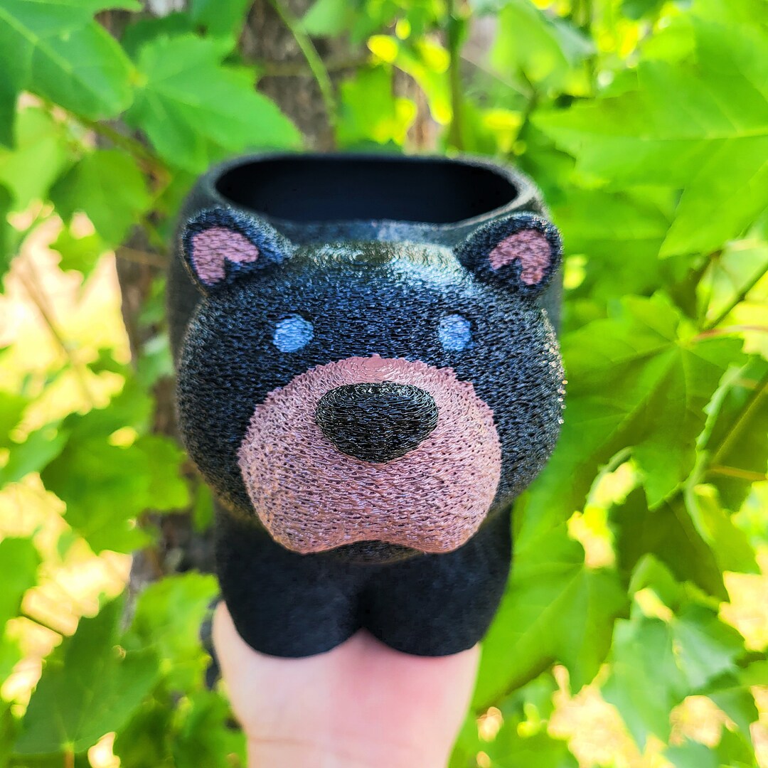 Black Bear Planter Pot - 3d Printed - Etsy
