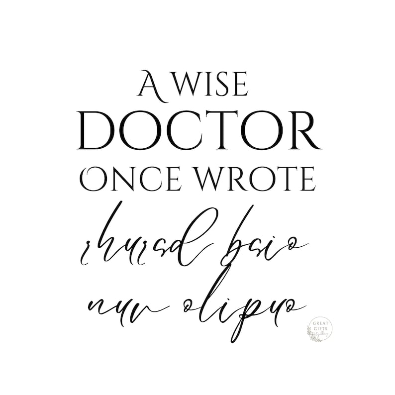 Wise Doctor Graphic, Doctor Handwriting Download, Dual Font Text ...