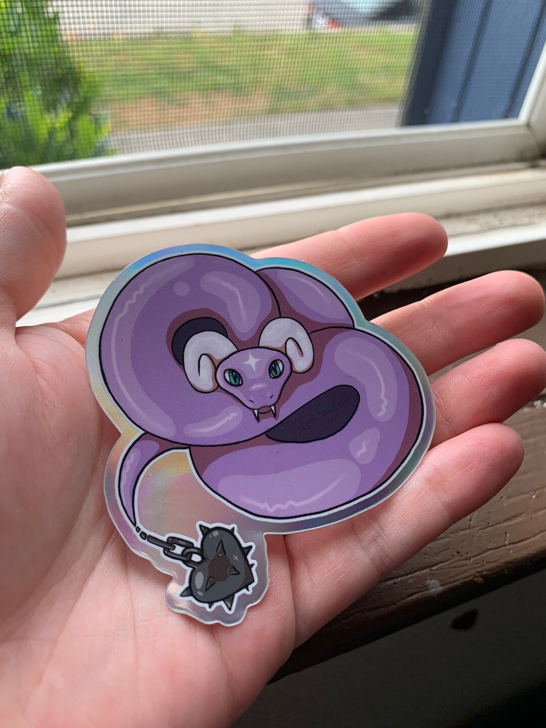 Battle-snake Holo Sticker - Etsy