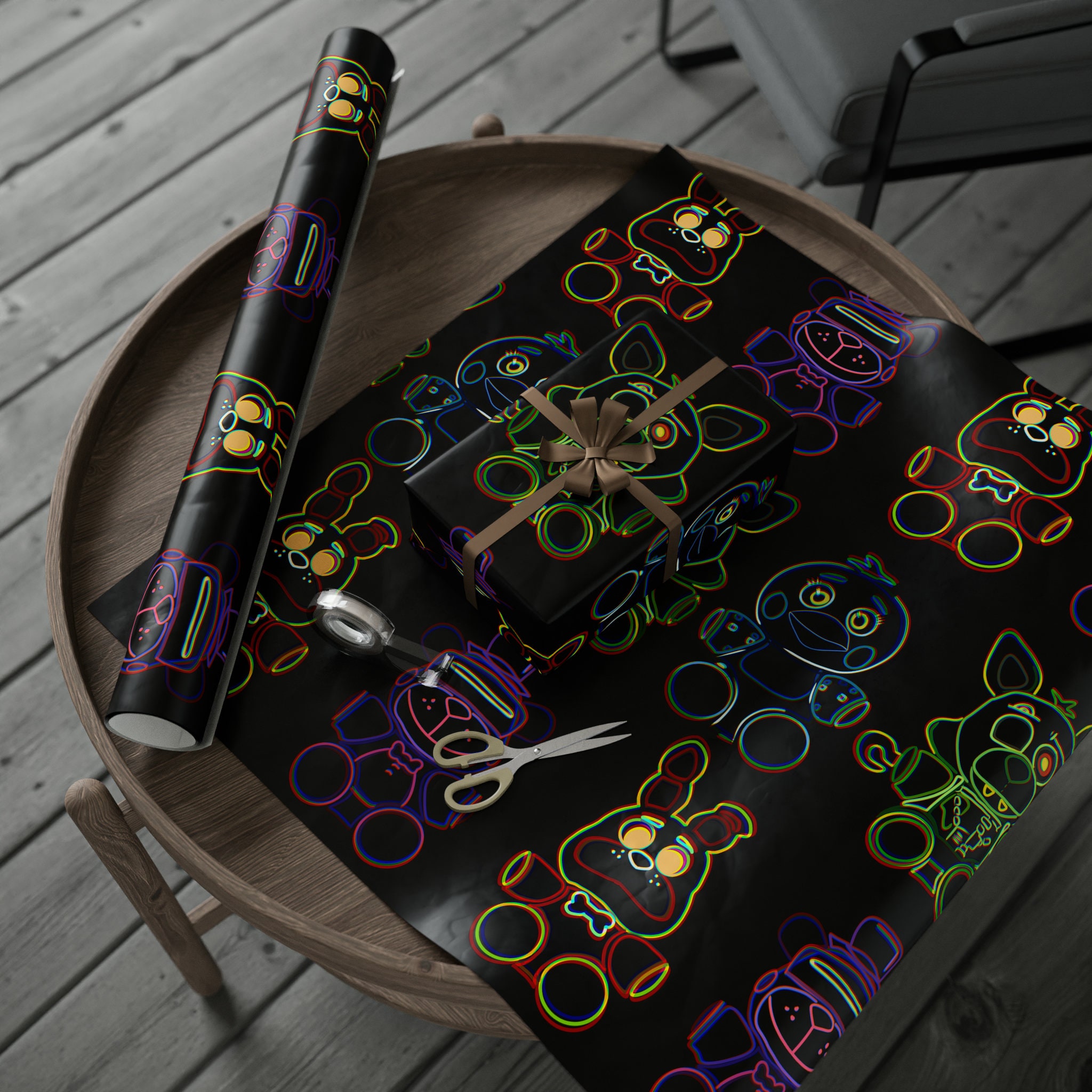 Neon FNAF Wrapping Paper - Etsy