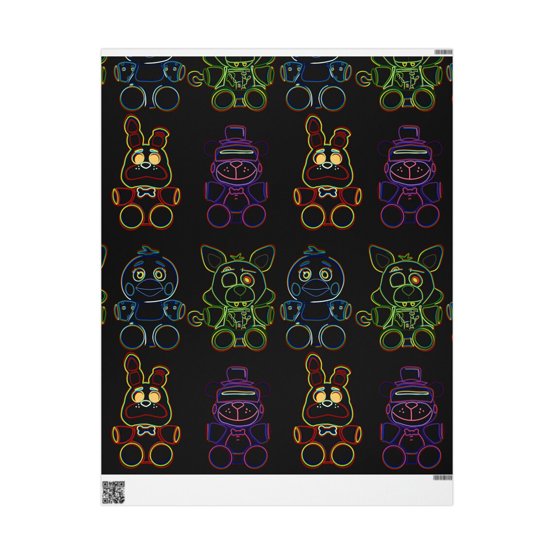 Neon FNAF Wrapping Paper - Etsy