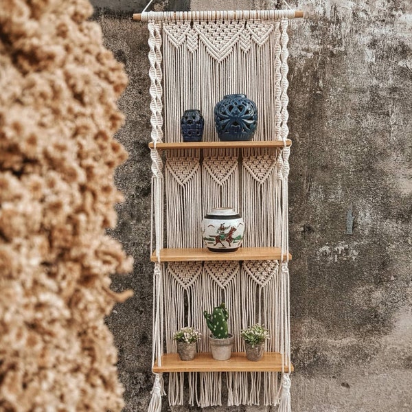 Macrame Shelf - Etsy
