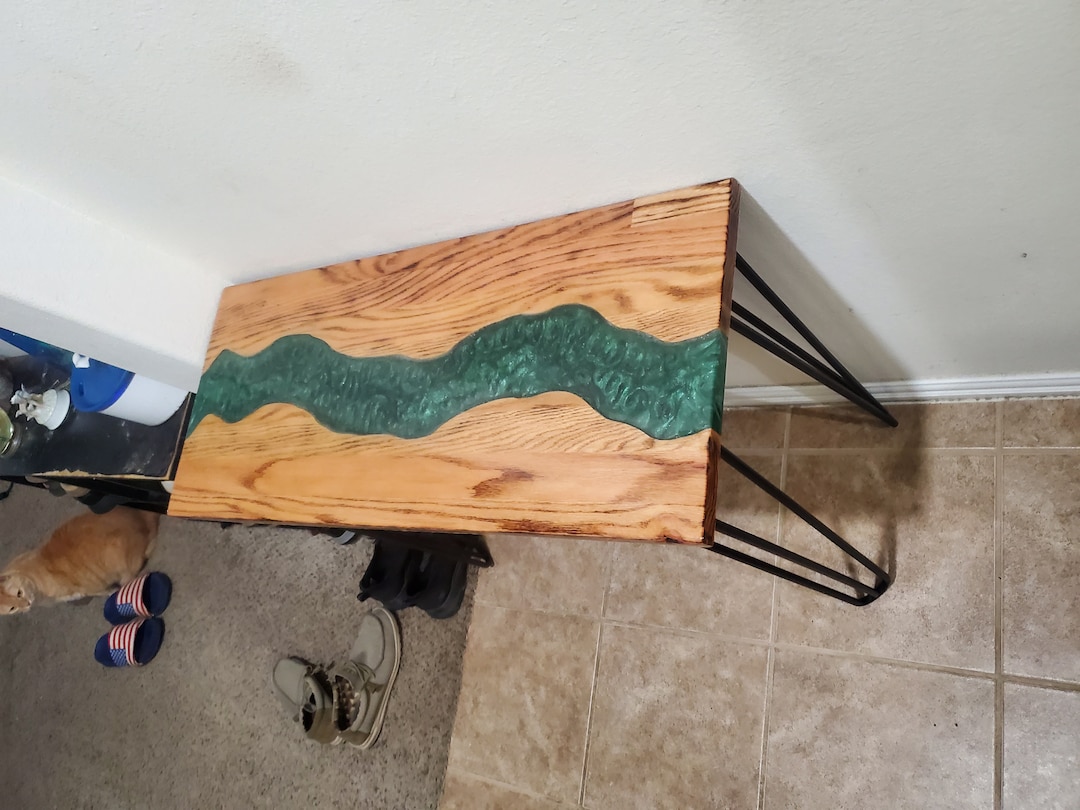 Dark Green River Table - Etsy