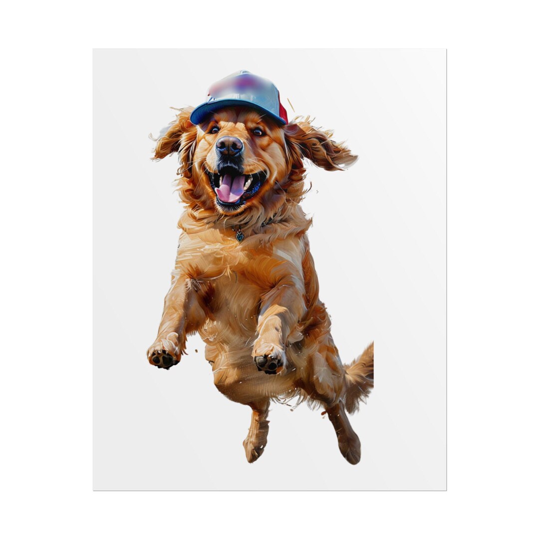 Buffalo Bills Inspired Mafia Dog- Golden Retriever- Rolled Posters in 3 ...