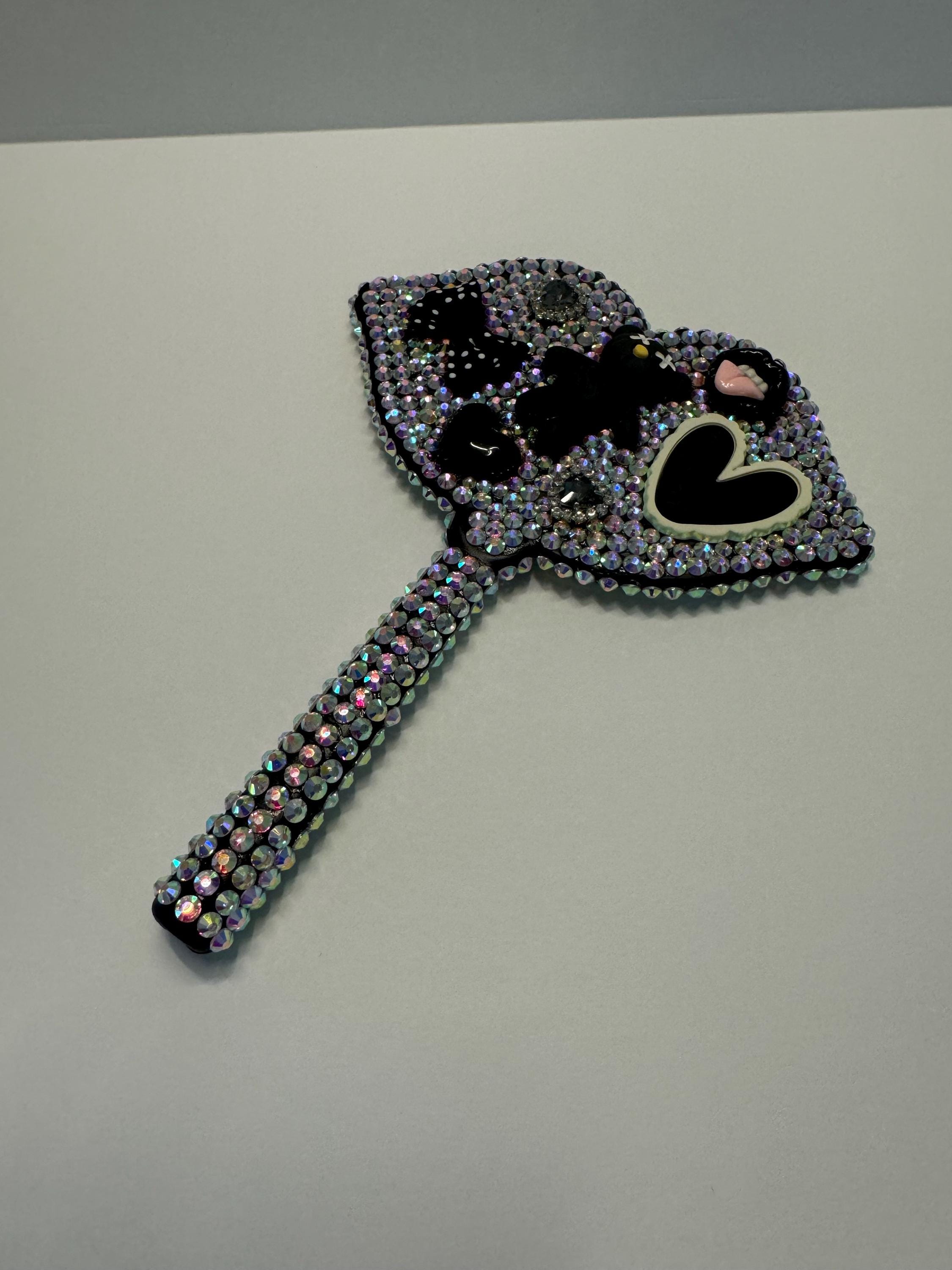 Mini Bling Lip Junk Mirror black - Etsy