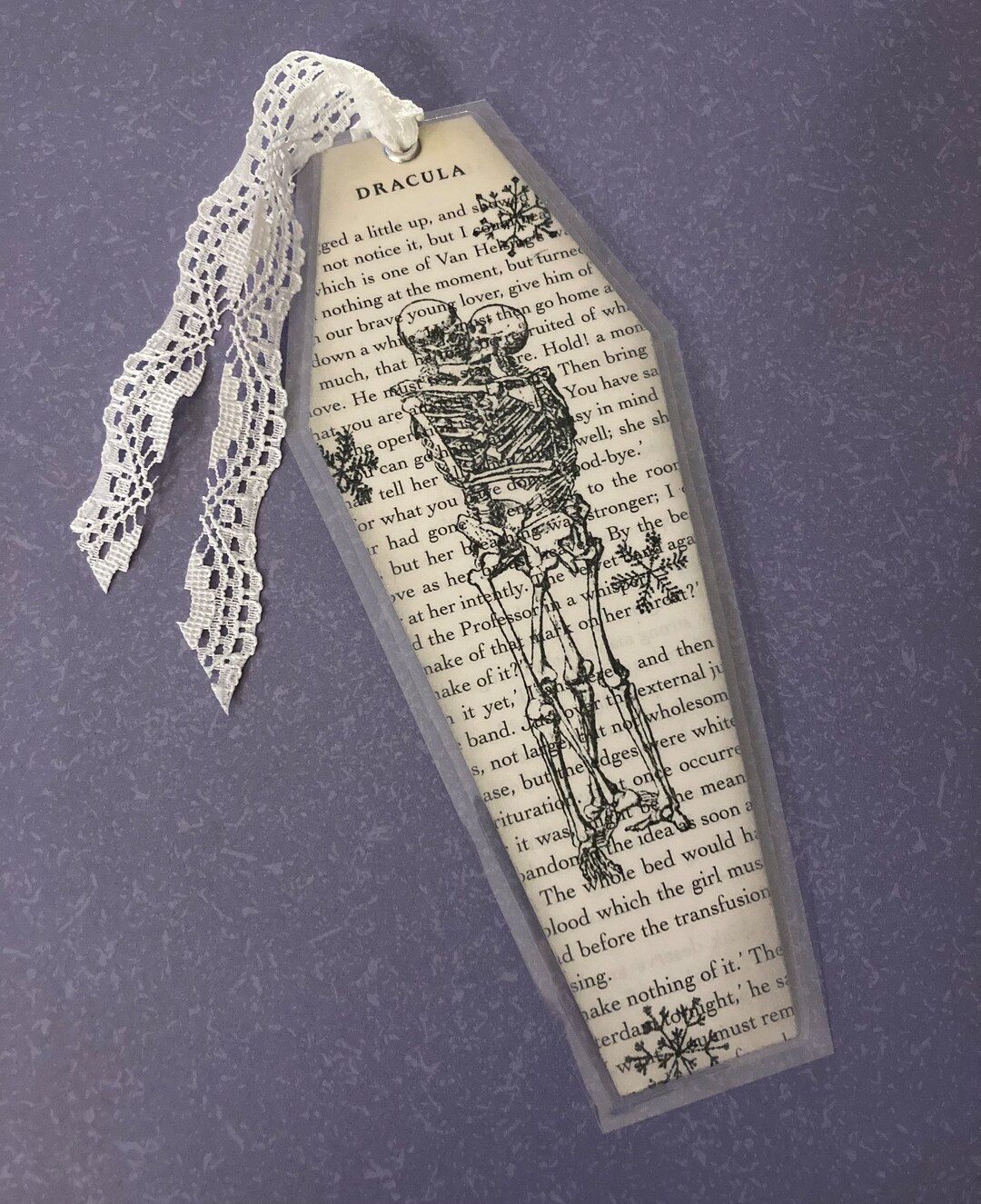 Dracula Inspired Coffin Shaped Bookmark, Coffin Bookmark, Skeletons ...
