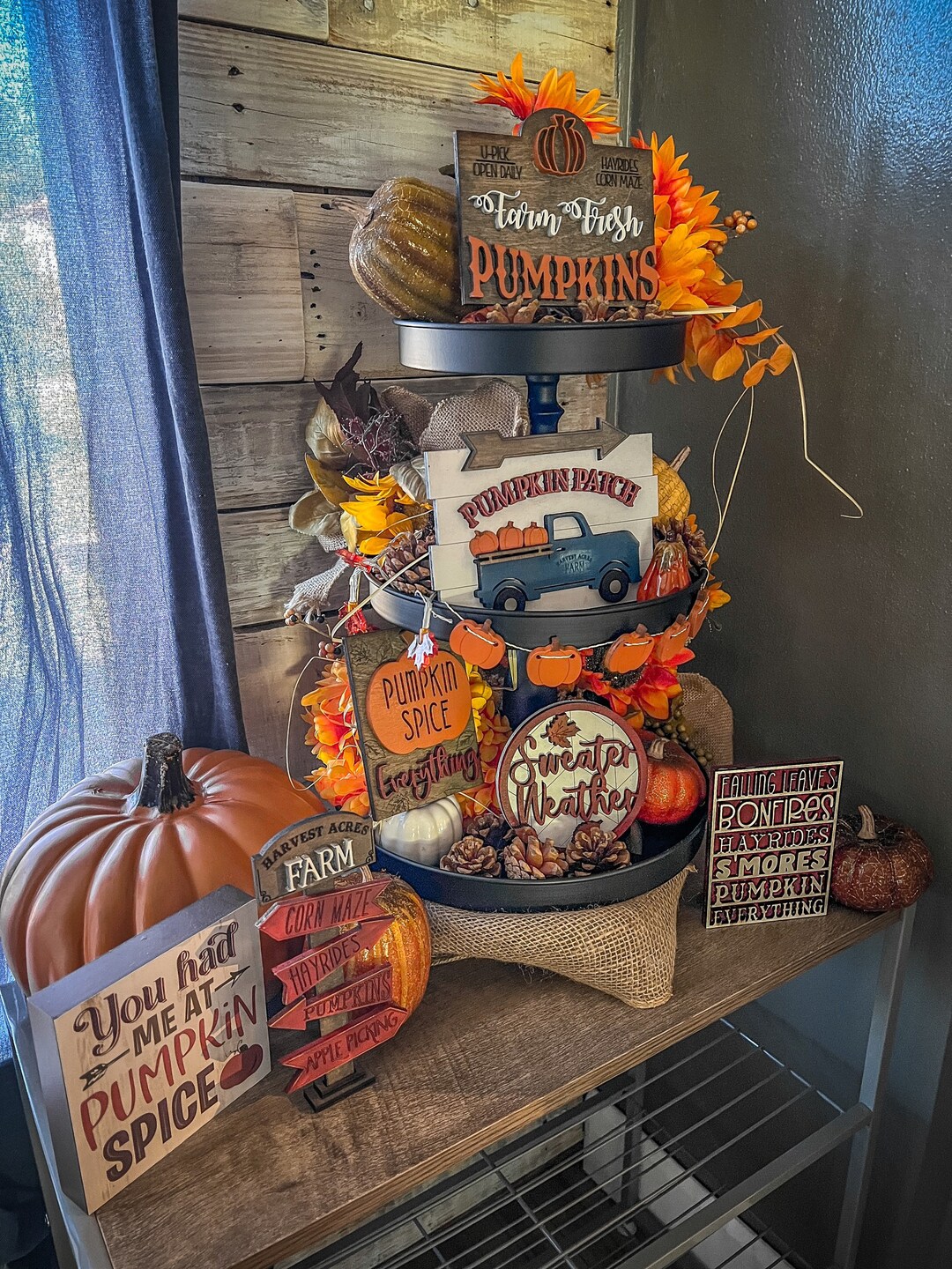 Fall Tier Tray Decor - Etsy