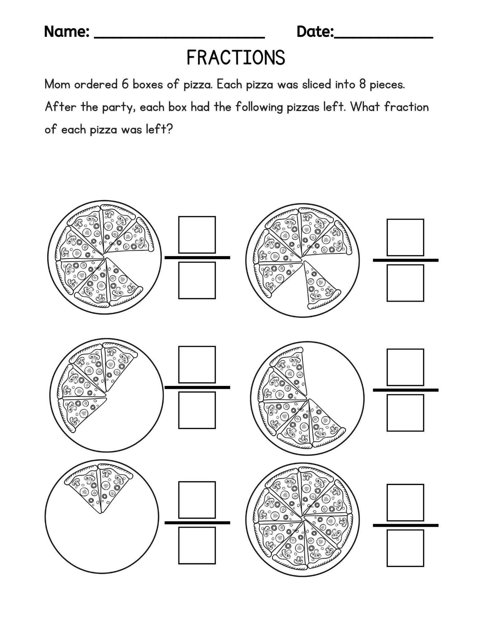 Fraction Practice Worksheets - Etsy