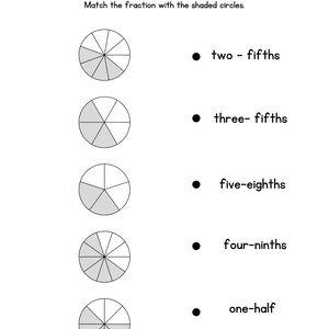 Fraction Practice Worksheets - Etsy
