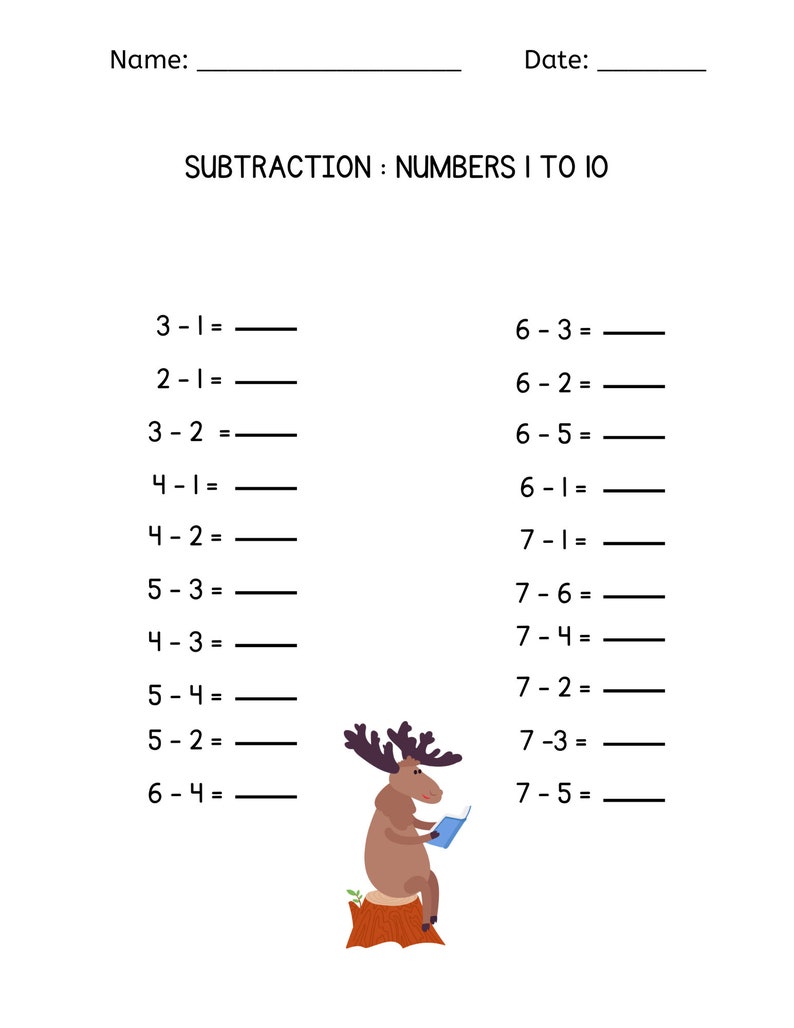 Adding and Subtracting With Number Lines - Etsy