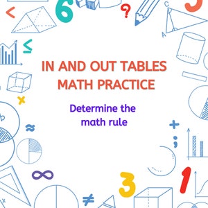 In and Out Math Tables - Determine the Math Rule - Etsy
