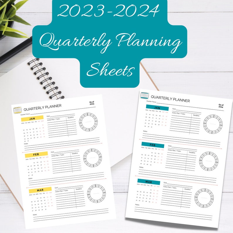 Quarterly Planning Sheets - Etsy