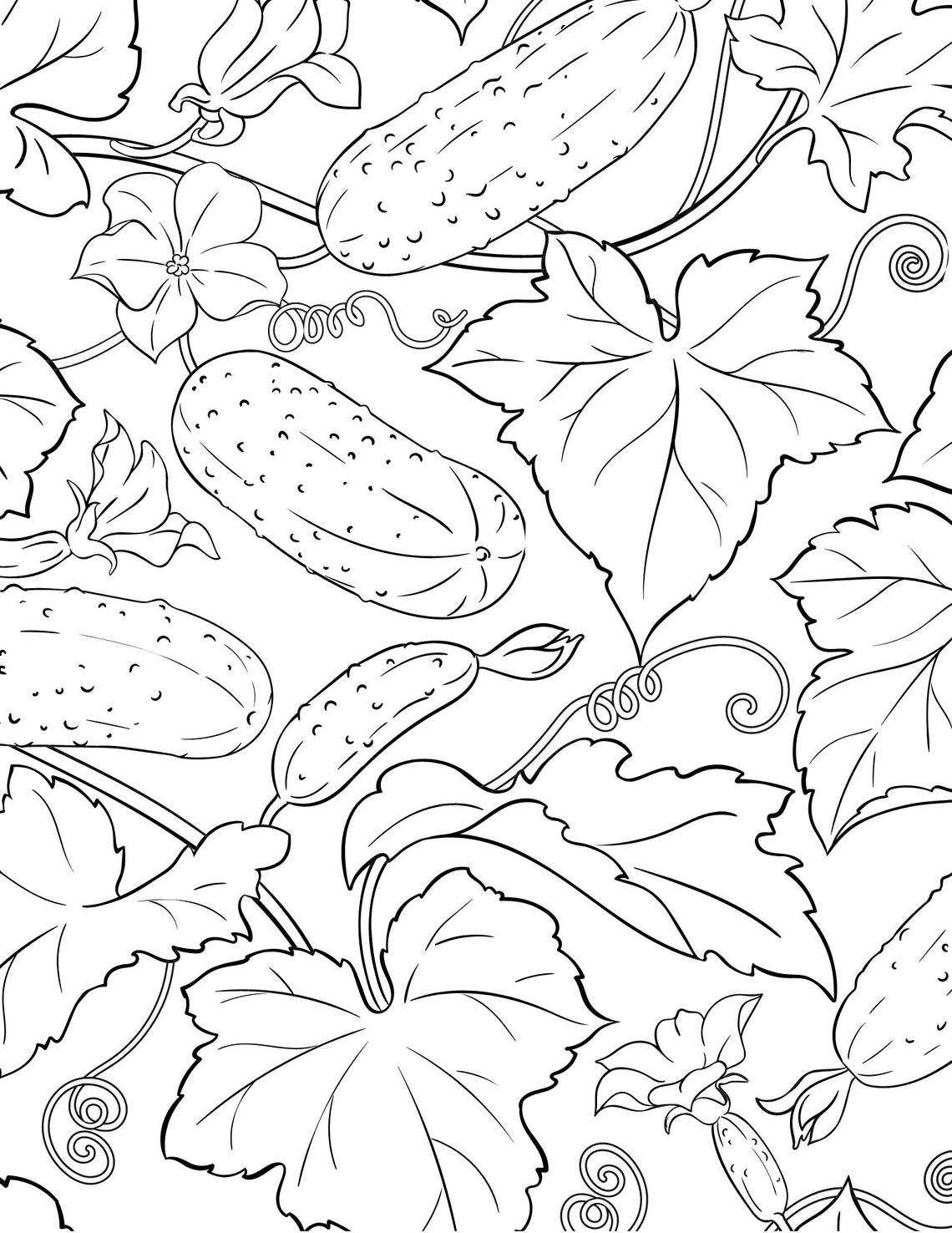 Plant Wallpaper Coloring Sheets - Etsy