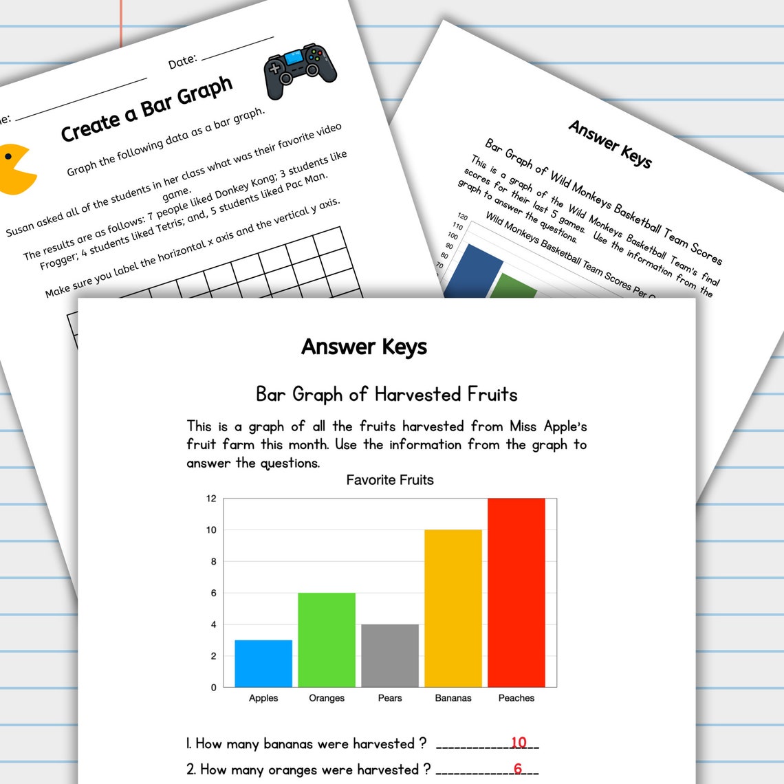 Bar Graph Practice Worksheets - Etsy