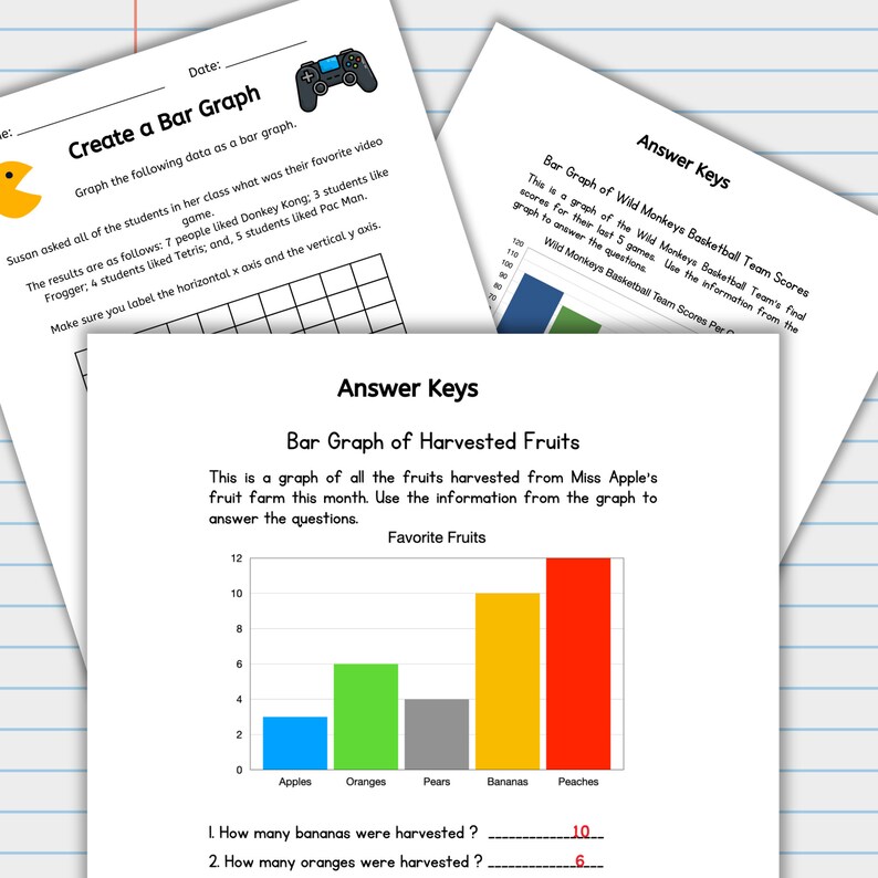 Bar Graph Practice Worksheets - Etsy