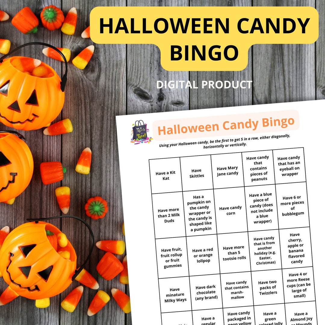 Halloween Candy Bingo - Etsy