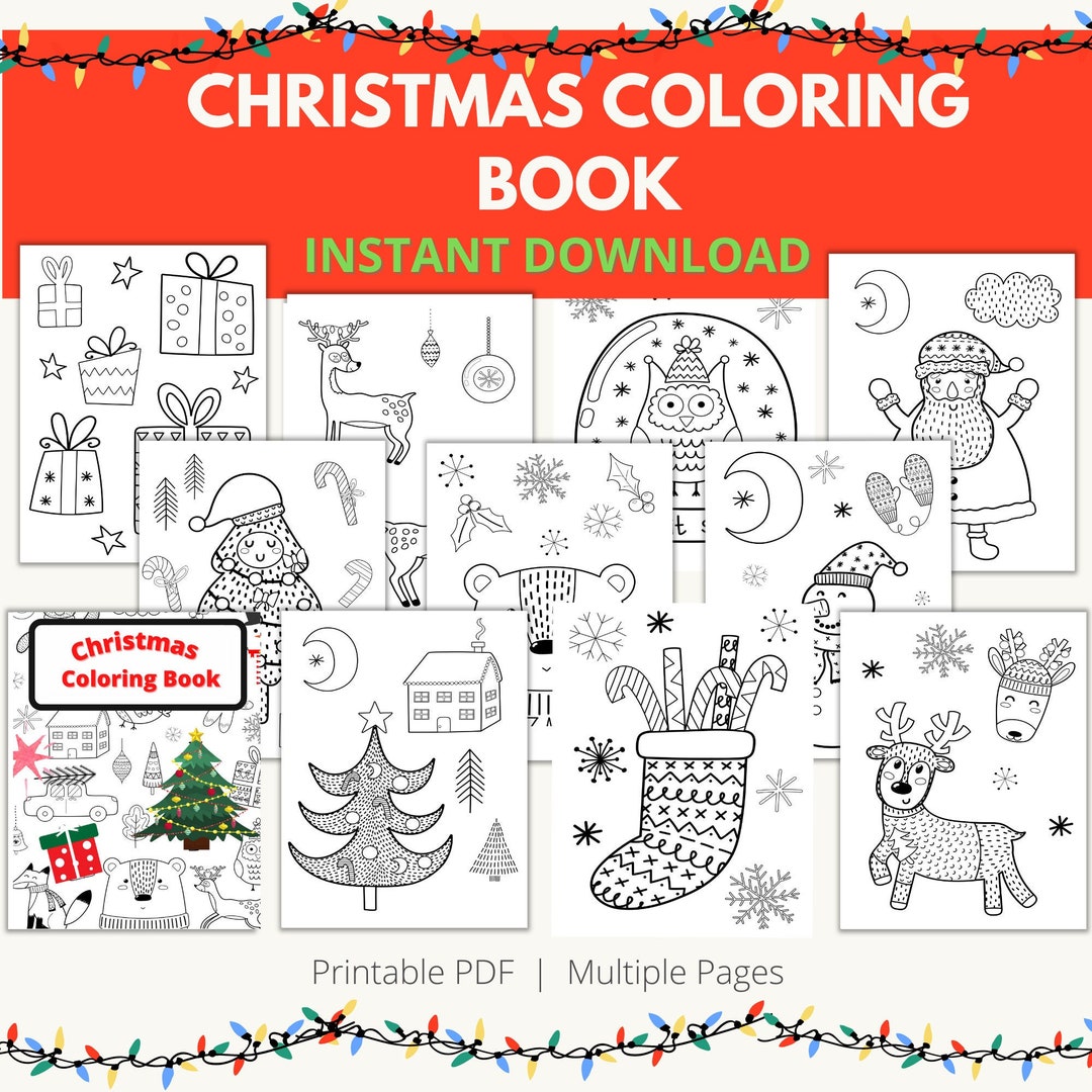Christmas Coloring Book - Etsy