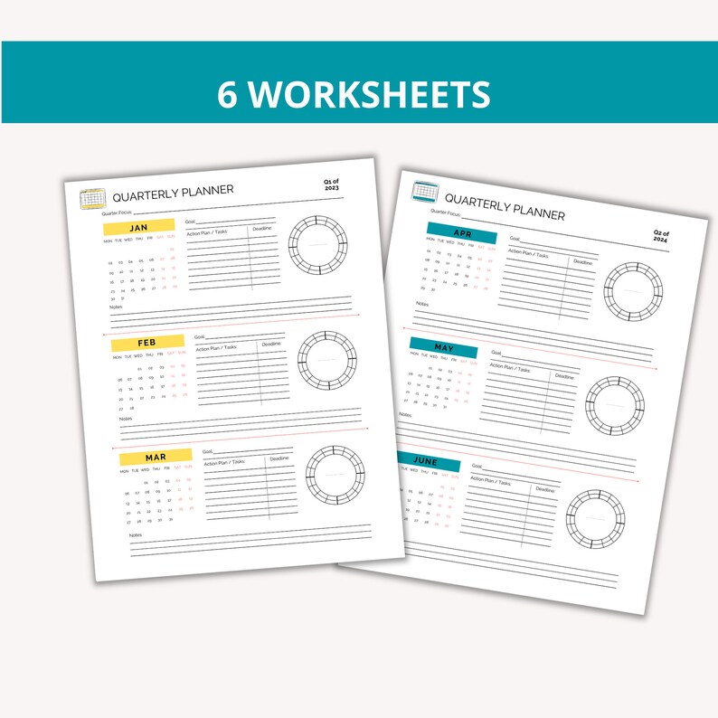 Quarterly Planning Sheets - Etsy