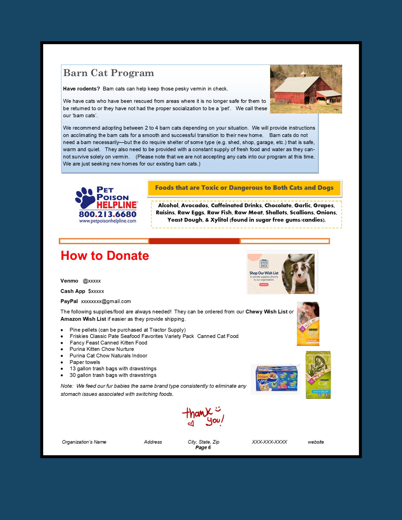 Animal Rescue Newsletter Template - Etsy