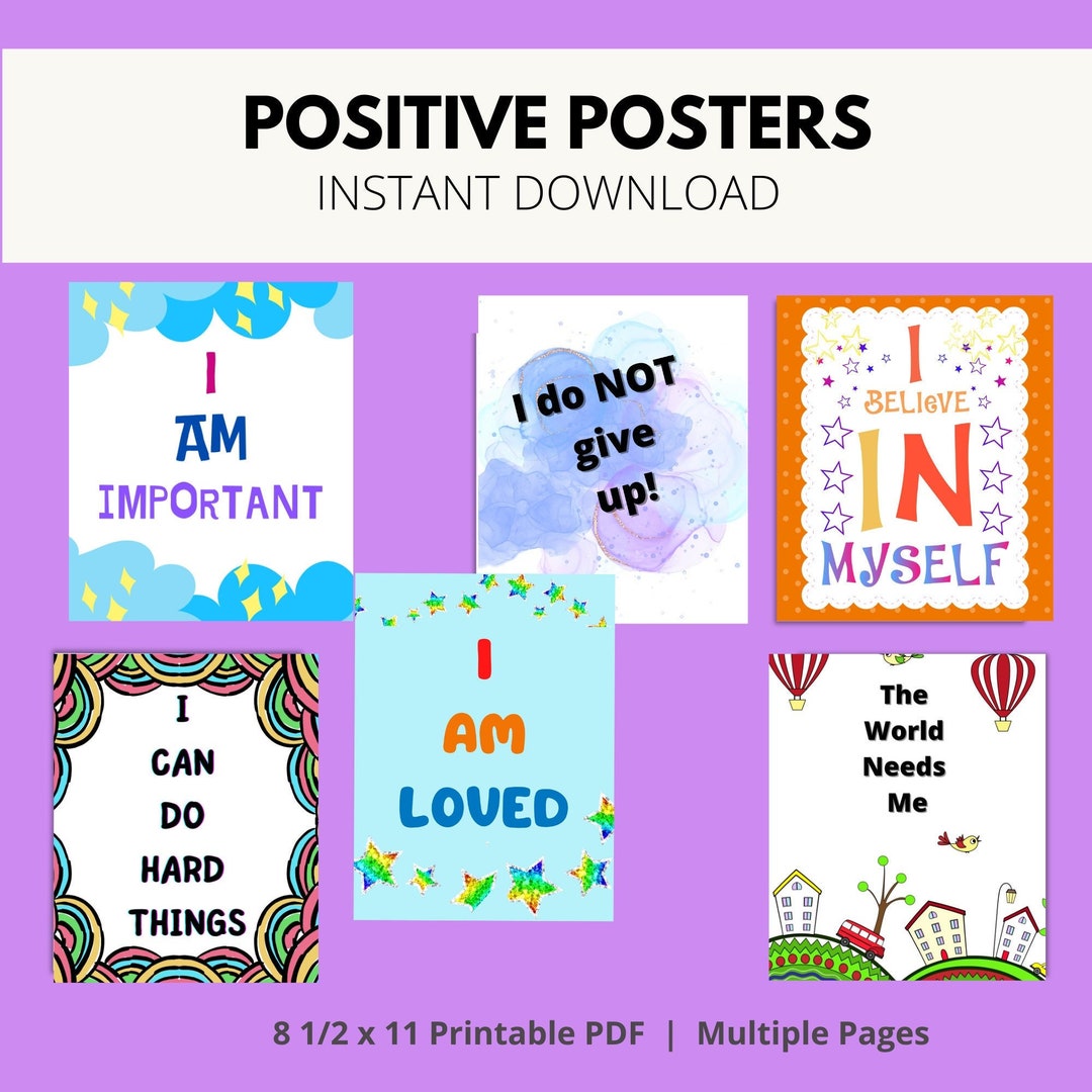Positive Posters for the Classroom - Etsy