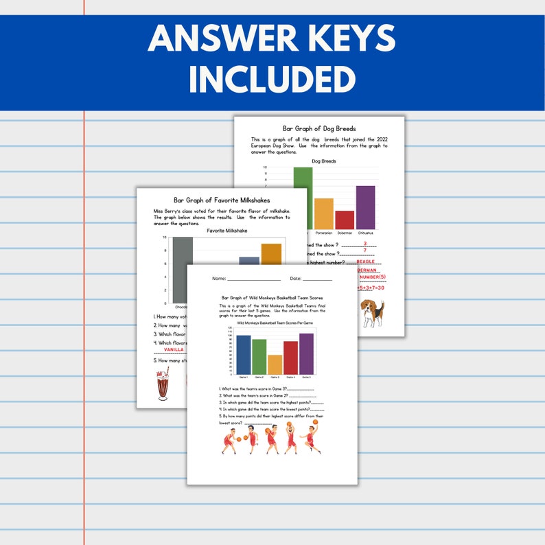 Bar Graph Practice Worksheets - Etsy