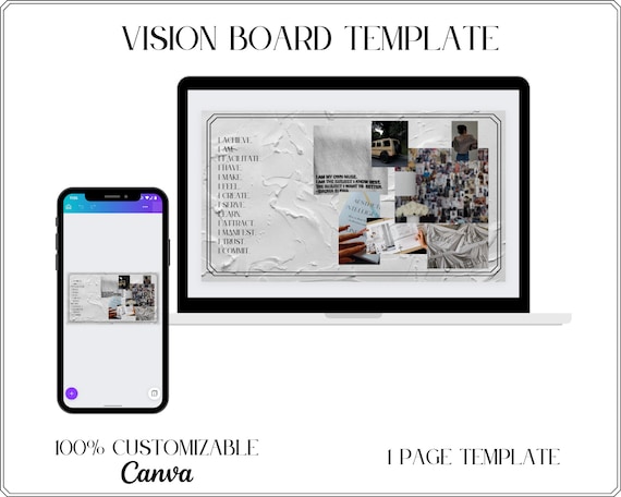 Vision Board Template - Etsy