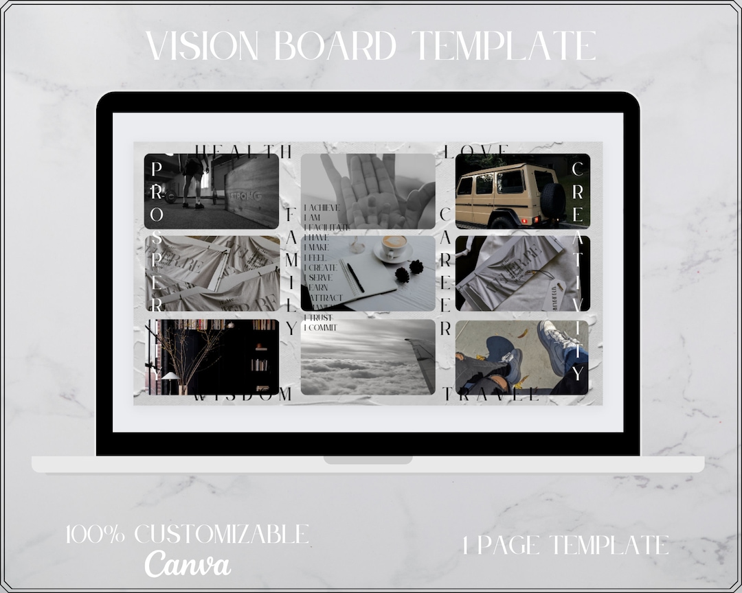 Digital Vision Board Template - Etsy