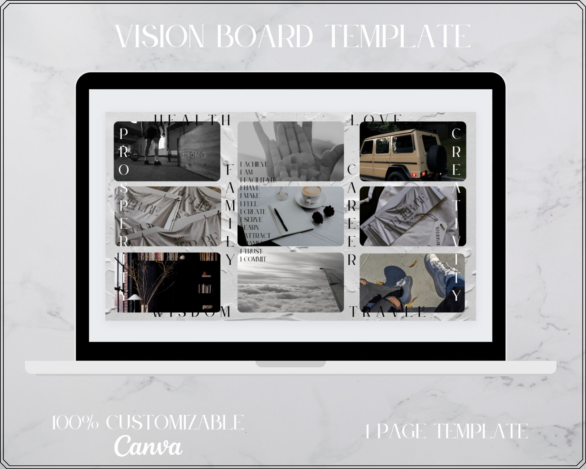 Digital Vision Board Template - Etsy