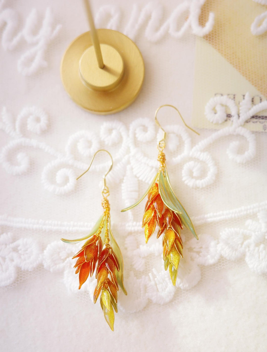 Resin Wheat Earrings, Golden Wheat Jewelry, Wheat Earring, Harvest ...