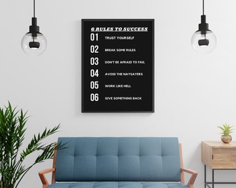 Arnold Schwarzenegger 6 Rules of Success - Etsy