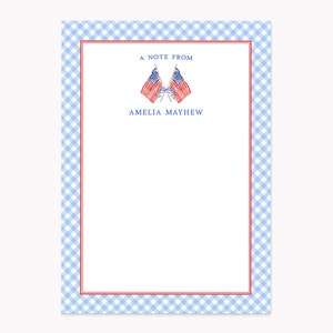 American Flag Stationery Set | Custom Patriotic Americana Note Cards ...