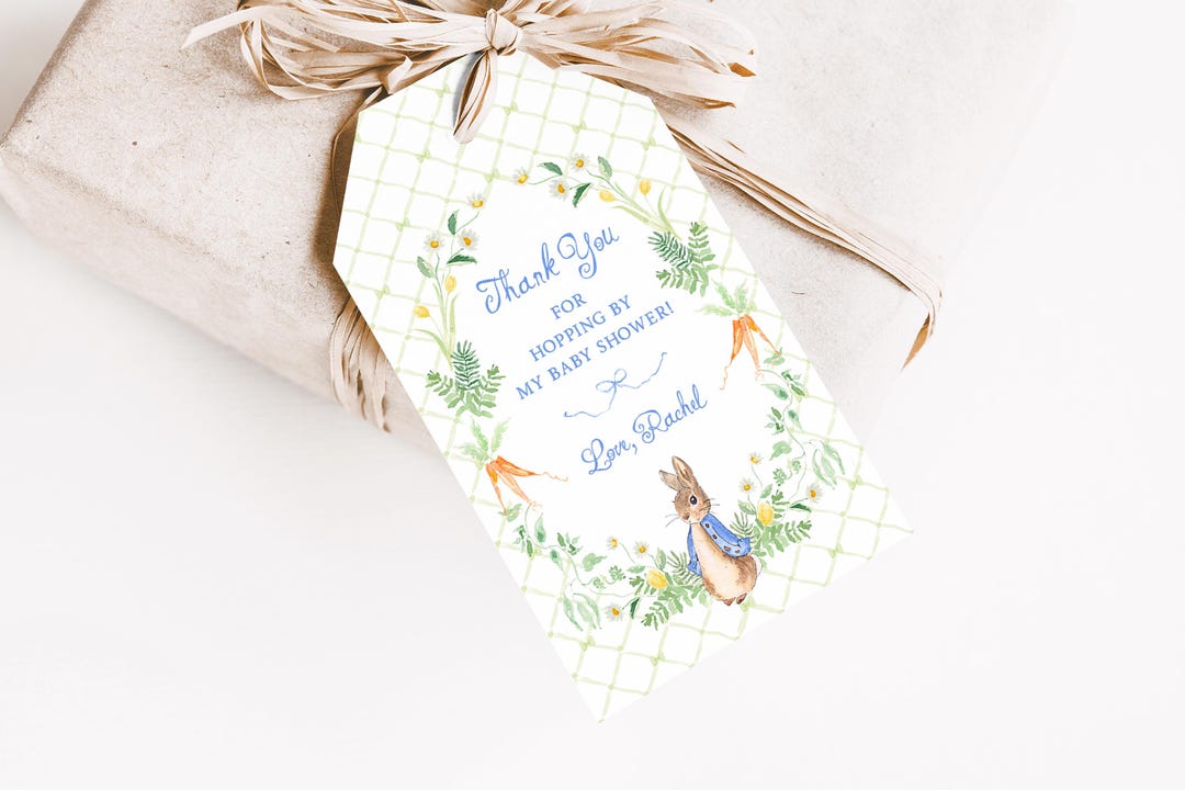Peter Rabbit Gift Tags | Custom 2.25x4 Spring Storybook Party Favor Tag ...