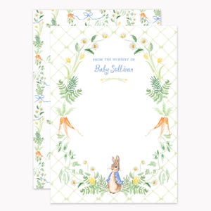 Peter Rabbit Storybook Stationery Set | Custom Easter Bunny Spring Note ...