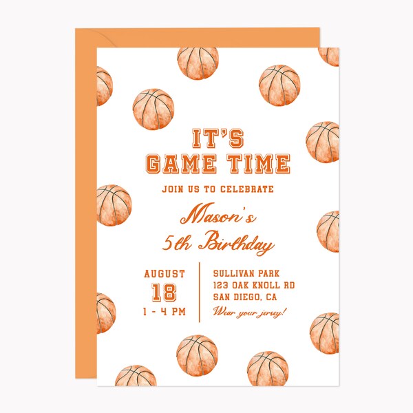 Basketball Invitation - Etsy