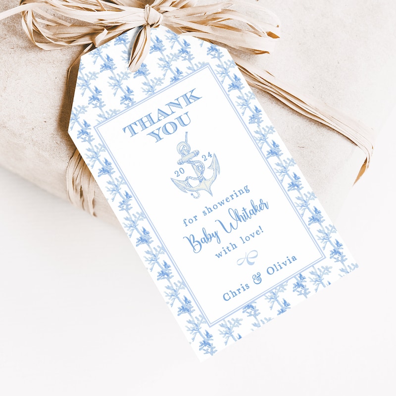 Nautical Favor Tag - Etsy