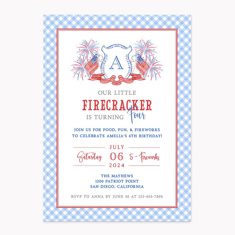 Patriotic Invitation - Etsy
