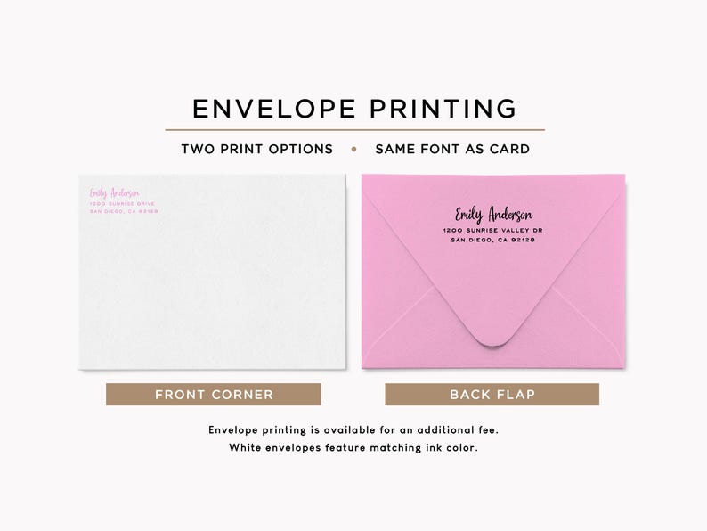 Cursive Name Note Cards | Custom A2 Minimalist Script Stationery Set ...