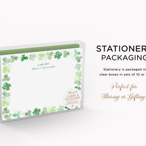 Four-leaf Clover Stationery Set | Custom St. Patrick's Day Shamrock ...