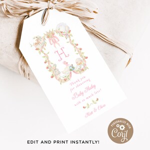 Printable Nursery Rhyme Gift Tag Template DIY Editable - Etsy