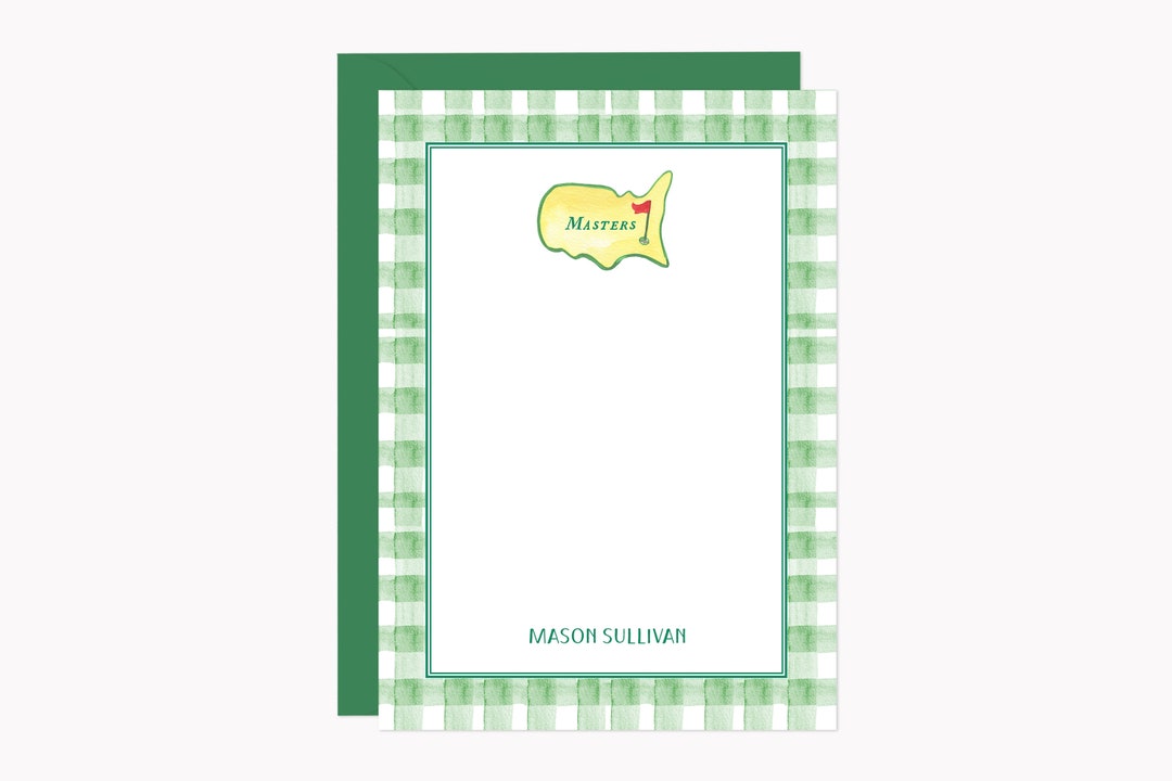 Golf Stationery Set Custom Watercolor Sports Note Cards for Boys ...