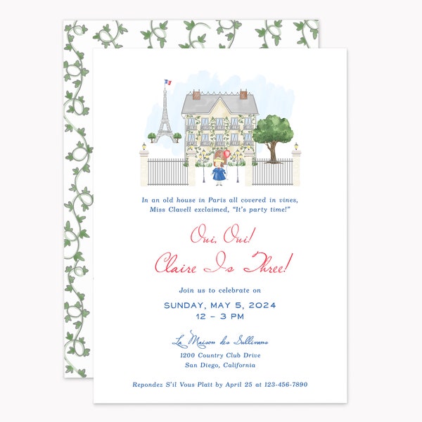 French Invitation - Etsy