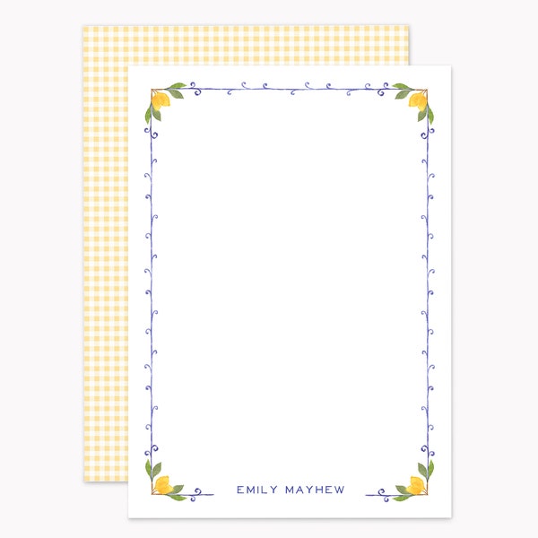Lemon Watercolour Stationary - Etsy