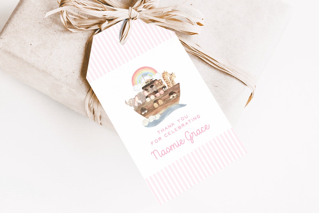 Noah's Ark Gift Tag Set Christian Baby Shower Favor Tags - Etsy