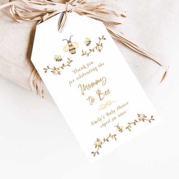 Bee Favor Tag - Etsy