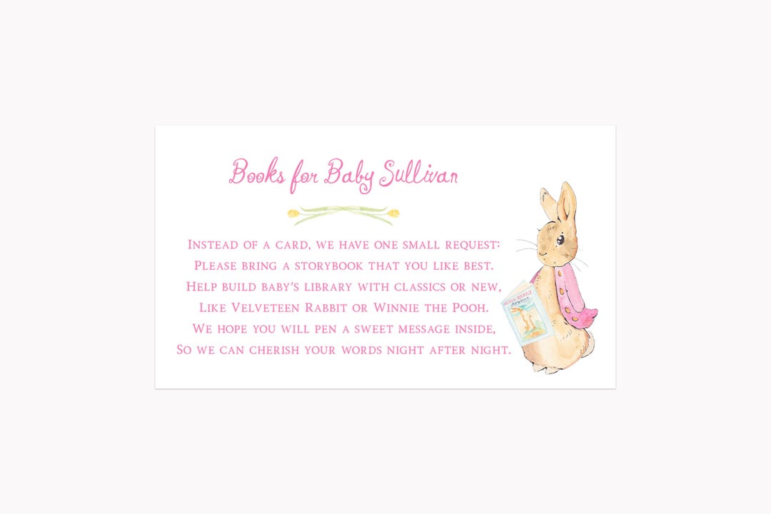 Flopsy Bunny Book Request Cards: Custom Easter Rabbit Spring Baby ...